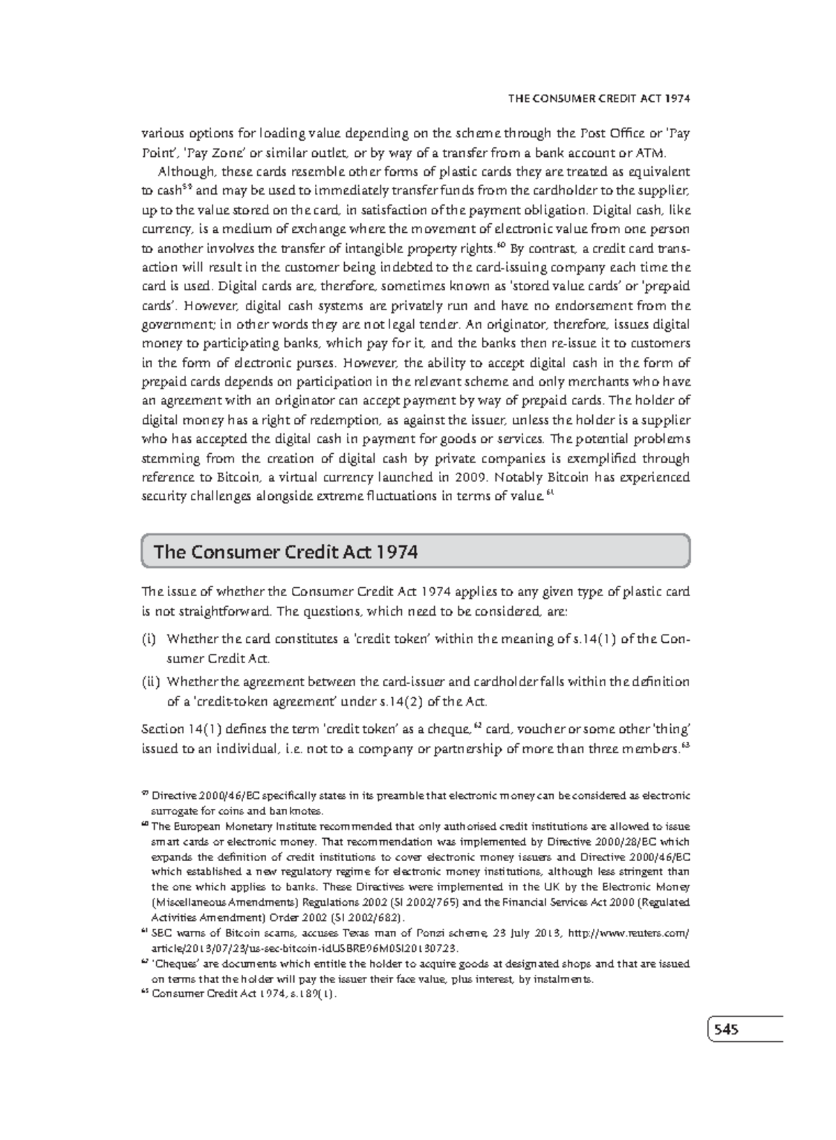 Zlib - n/a - THE CONSUMER CREDIT ACT 1974 545 various options for ...