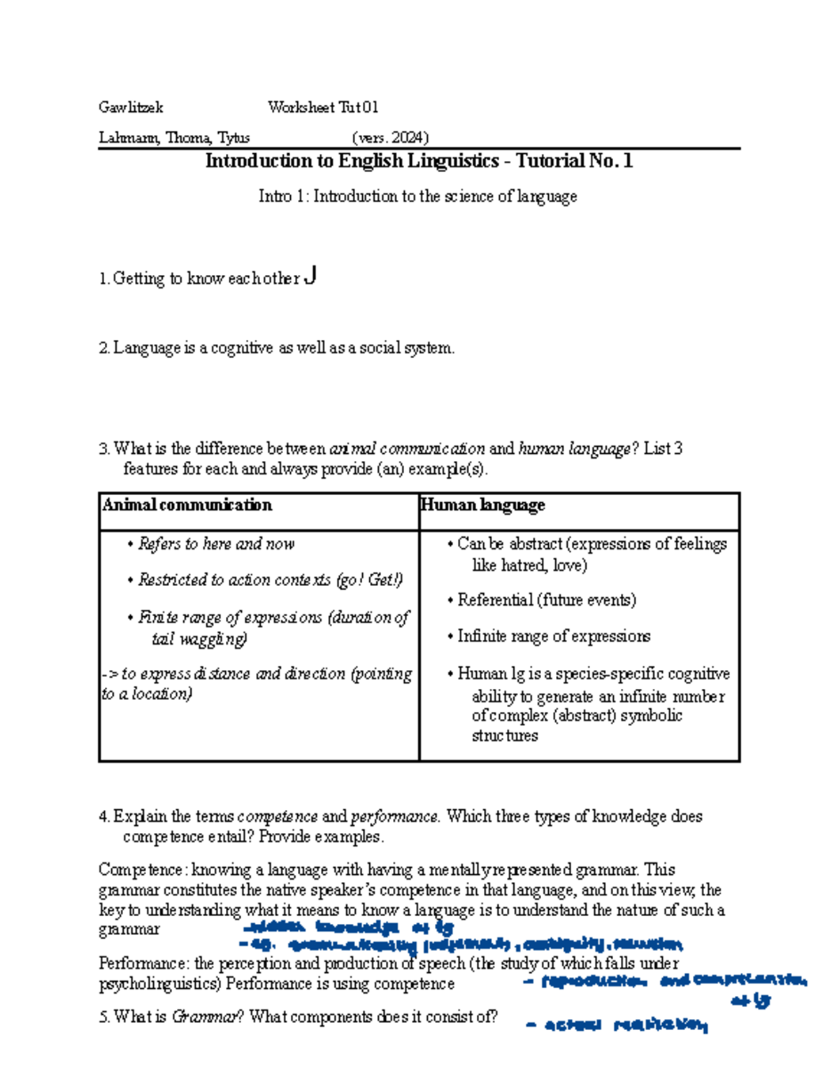 All tutorials and worksheets from Introduction to Linguistics ANG301 ...