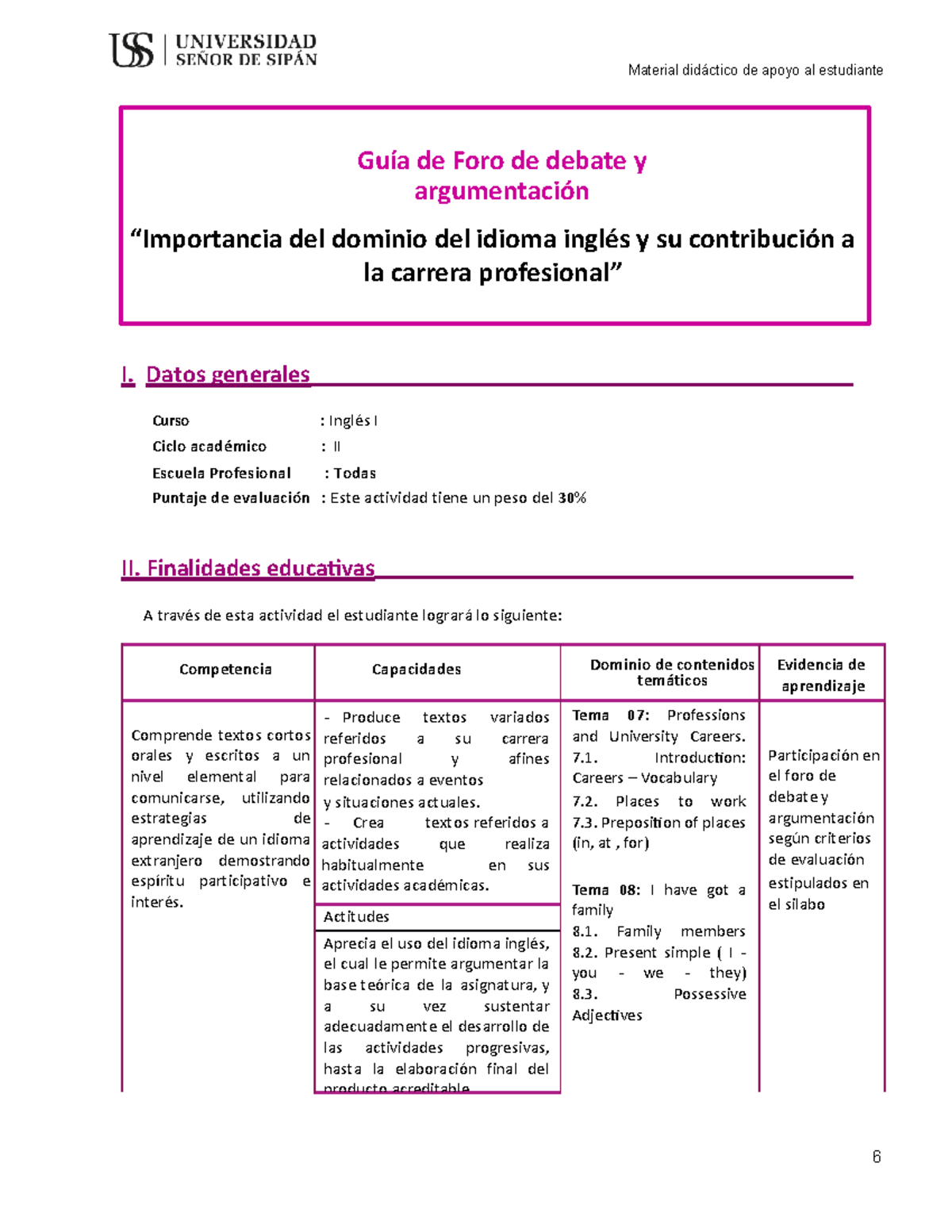 GUIA FORO DE Debate Y Argumentacion - FD - Guía de Foro de debate y ...