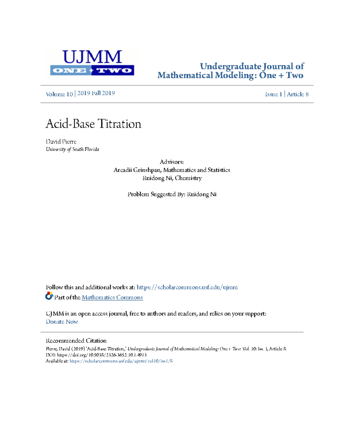 Acid-Base Titration - chemistry topic - Undergraduate Journal of ...