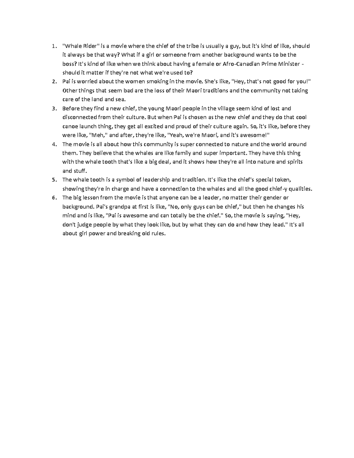 Whale Rider - "Whale Rider" is a movie where the chief of the tribe is ...