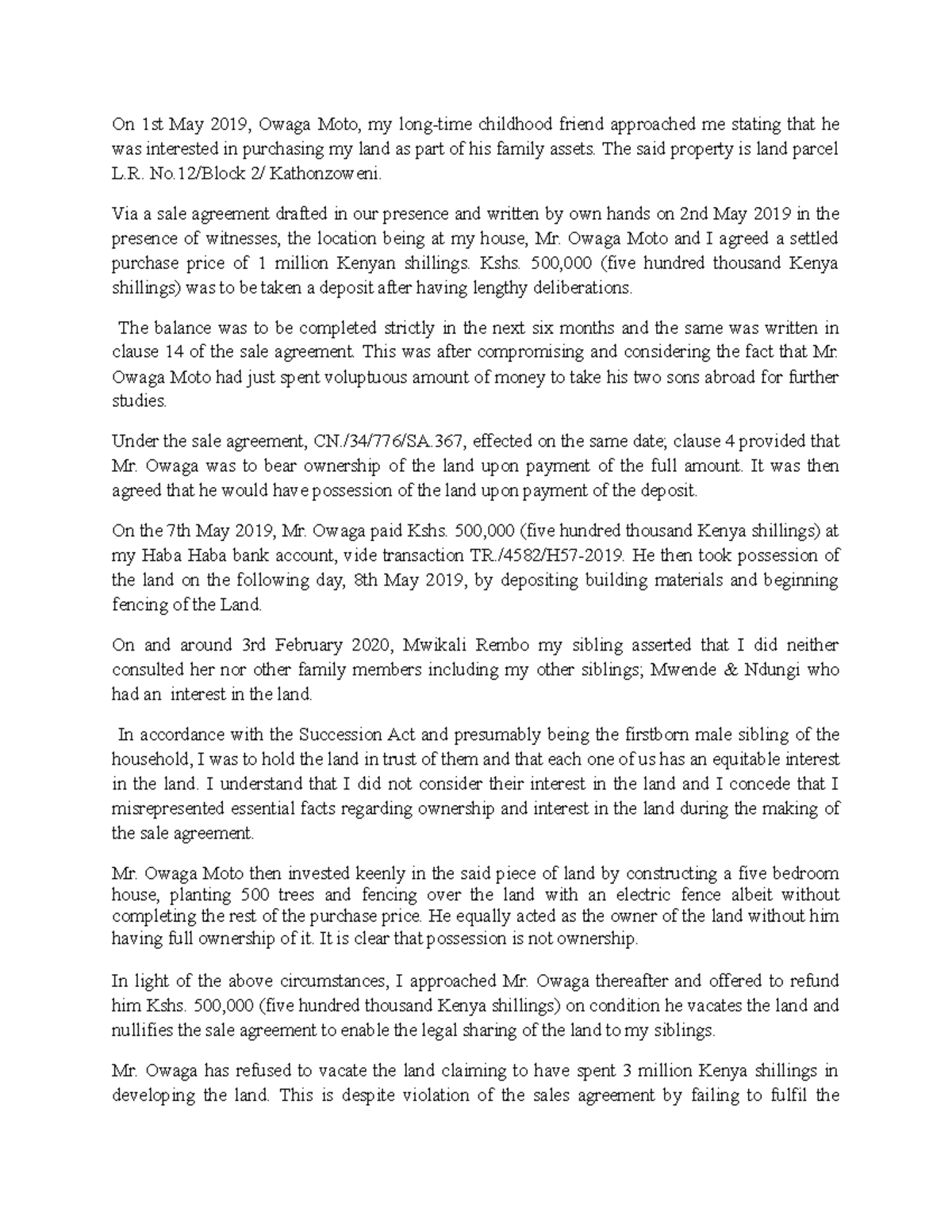 Def wit statement orig - corporate finance within the kenyan context ...