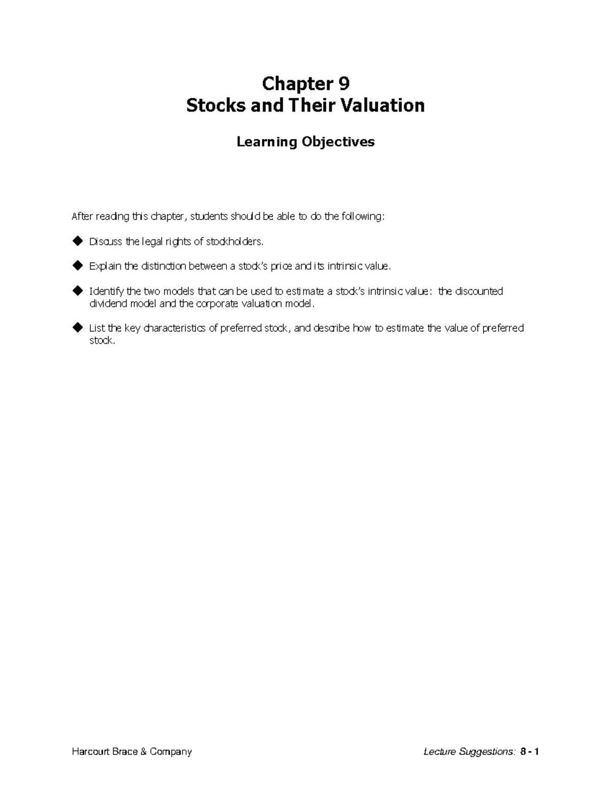 Exam 4 Review - Problems & Answers Ch 9-10-11 - Harcourt Brace ...