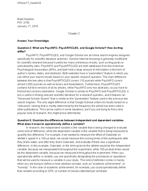 ESP- APA Style Worksheet 2 - Madi Hawkins PSY 2150- ESP: APA Style ...