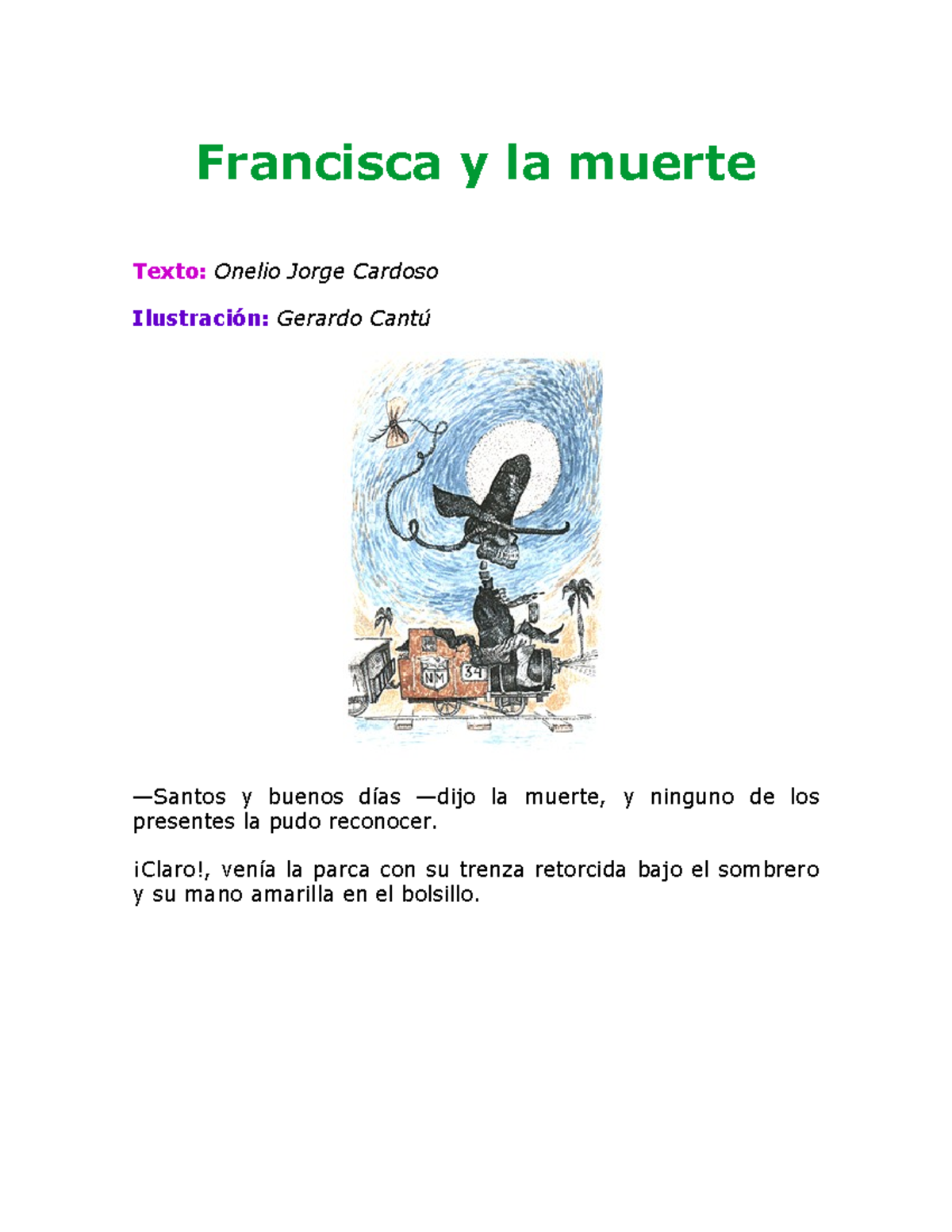Francisca y la muerte - Narrativa mexicana relativa al día de muertos ...