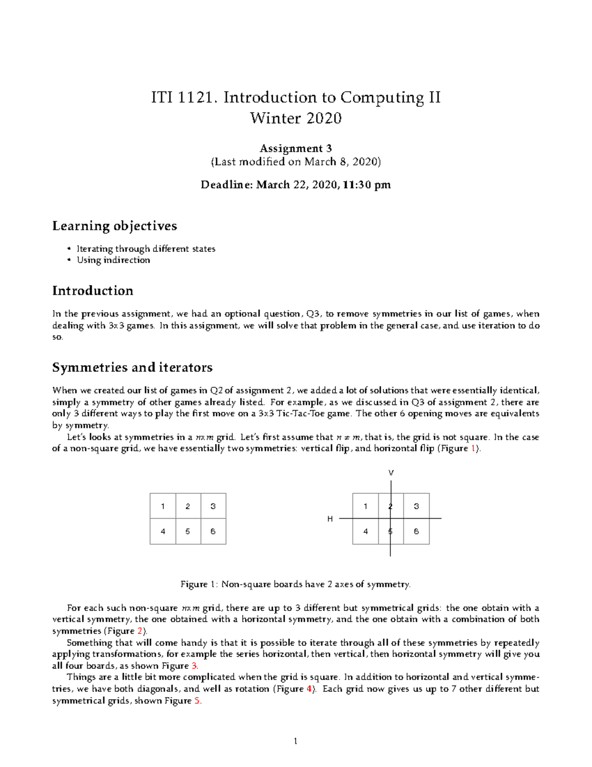 ITI1121 Winter 2020 Assignment 3 - ITI 1121. Introduction to Computing ...