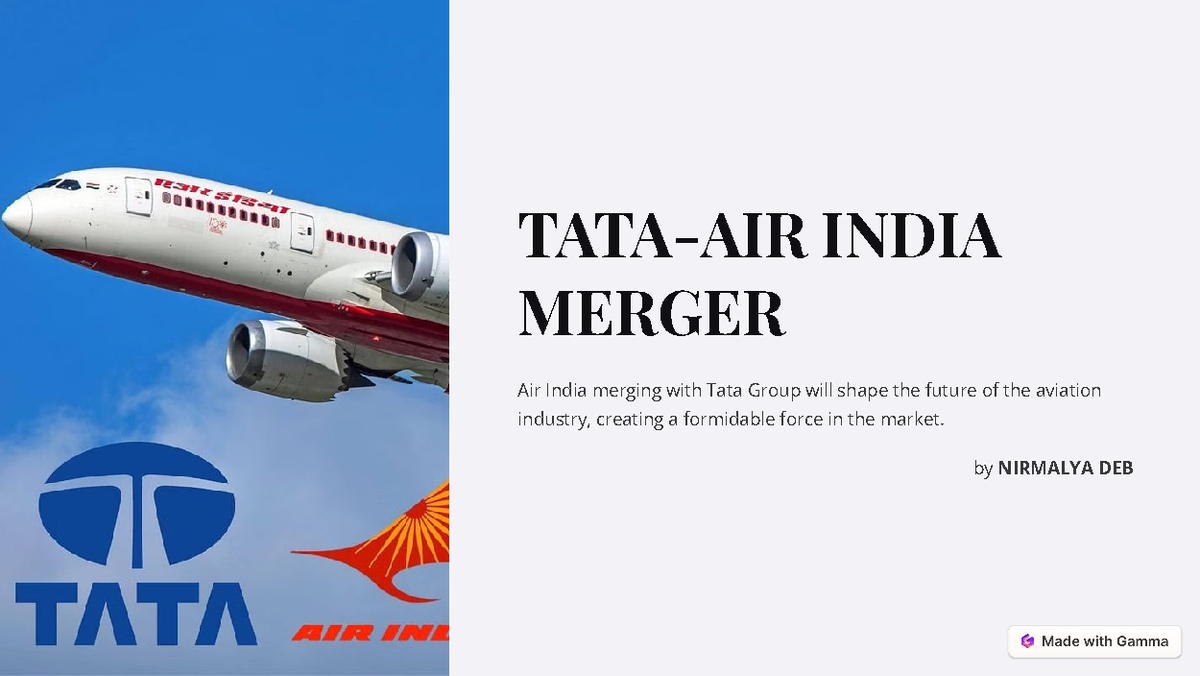 TATA AIR India Merger - 5811 - TATA-AIR INDIA MERGER Air India merging ...
