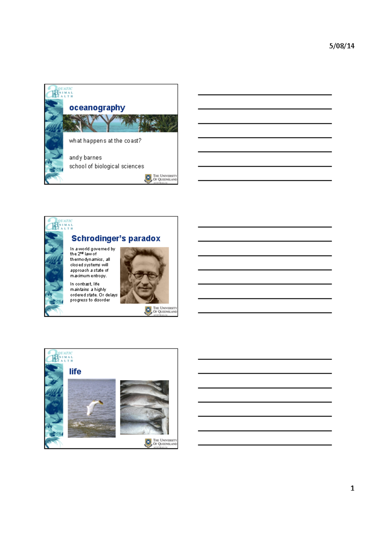 Australia'S Marine Environment - Lecture notes - tema 4 - oceanography ...