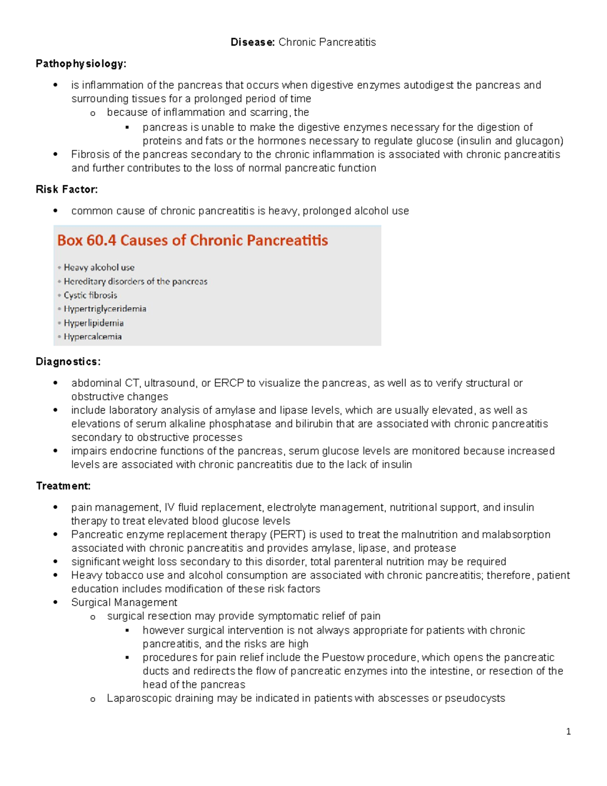 Disease Patho Chronic Pancreatitis - Disease: Chronic Pancreatitis ...