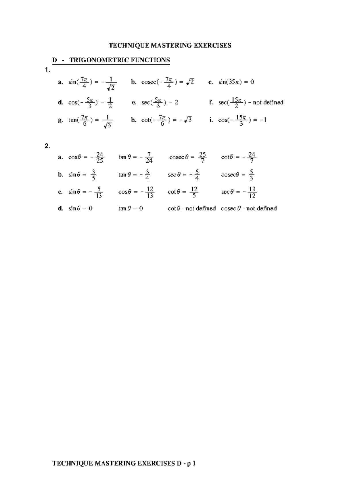 Study guide questions answers - TECHNIQUE MASTERING EXERCISES D ...
