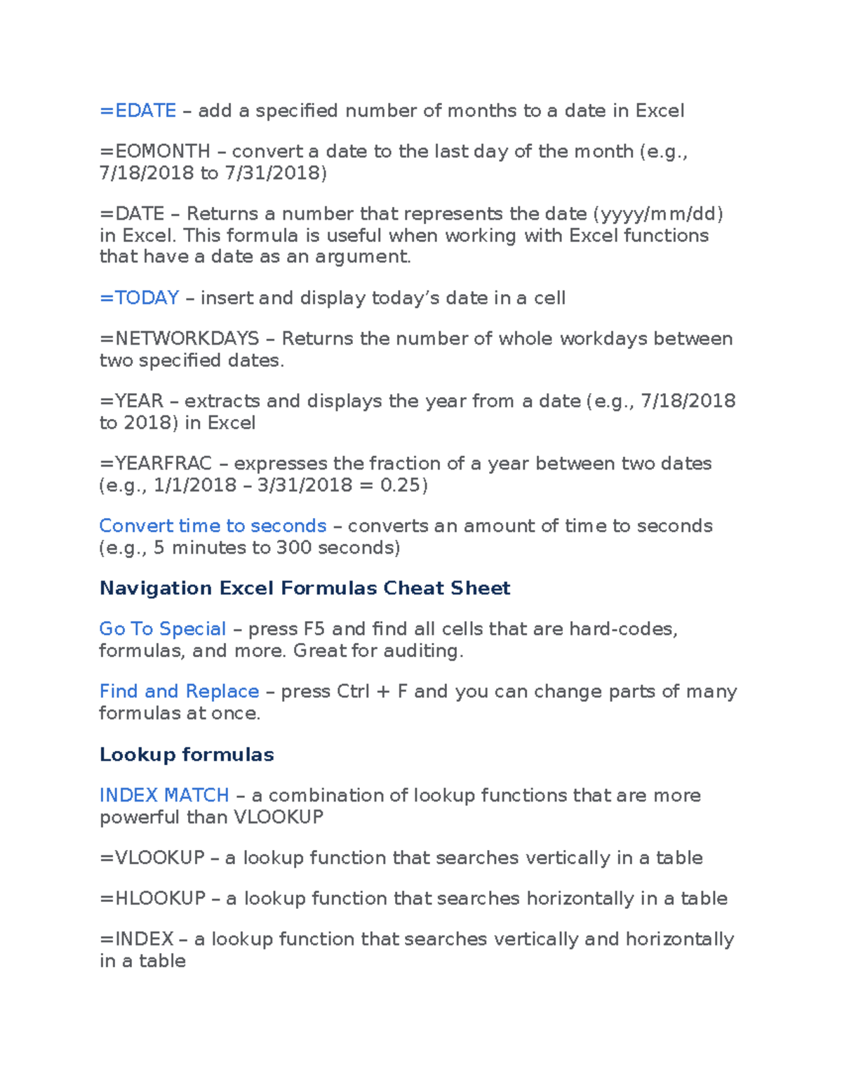 Formulas Edate Add A Specified Number Of Months To A Date In Excel Eomonth Convert A