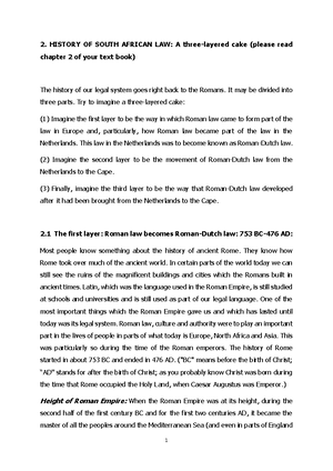 Sources of South African law - Introduction to law. sources of South ...