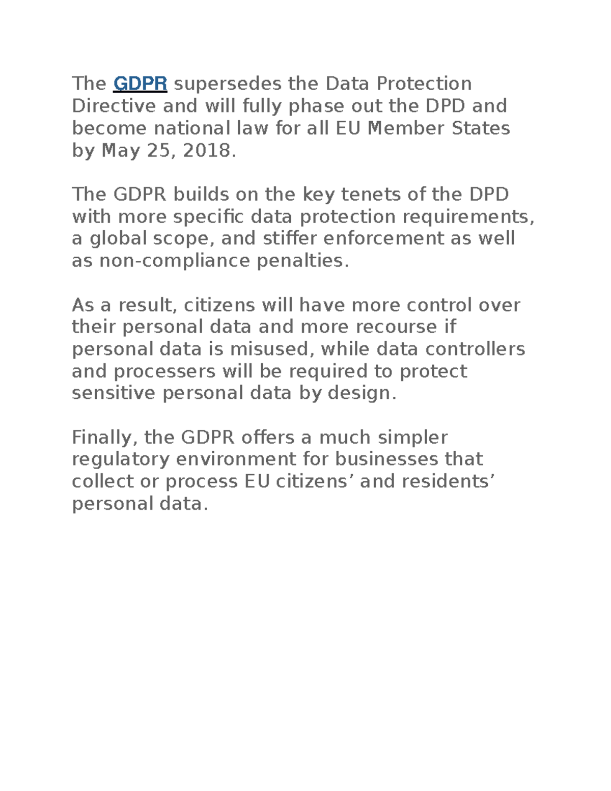 GDPR and the Google Vs. Spain case - The GDPR supersedes the Data ...