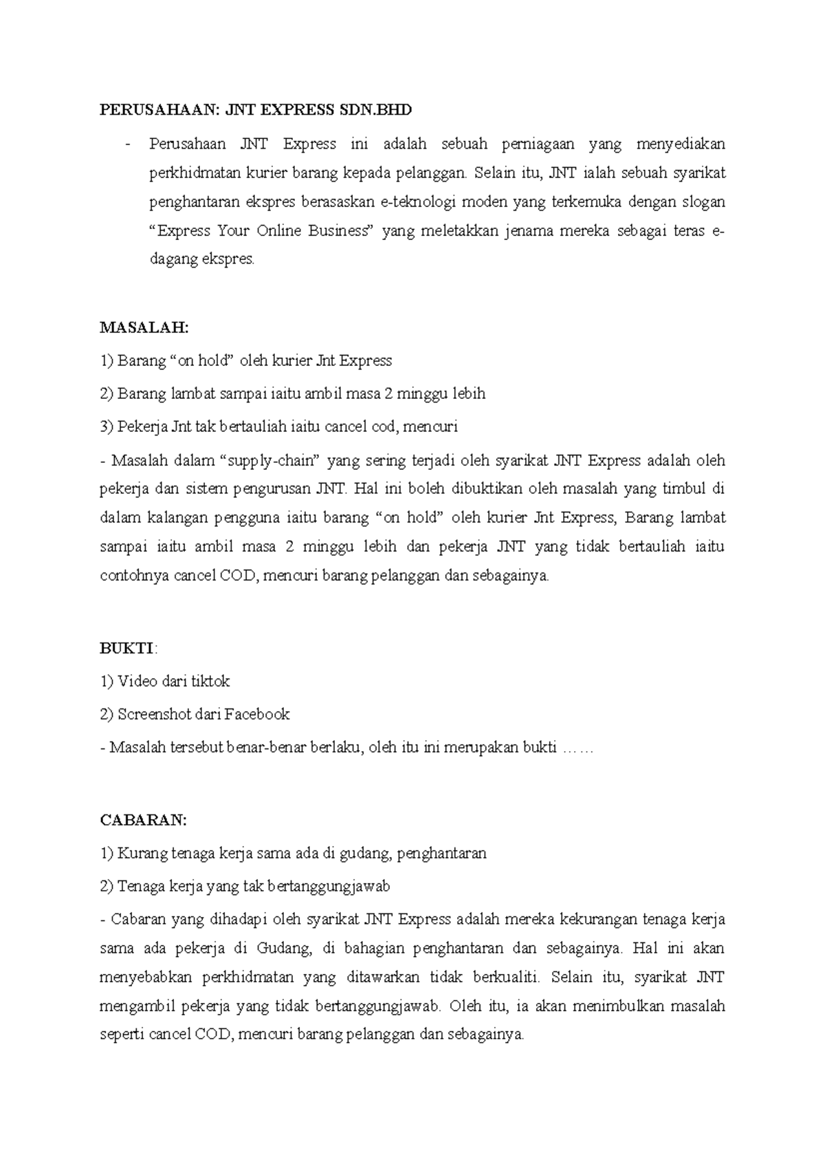 Jnt - assalamualaikum dan salam sejahtera. saya lampirkan assignment ...