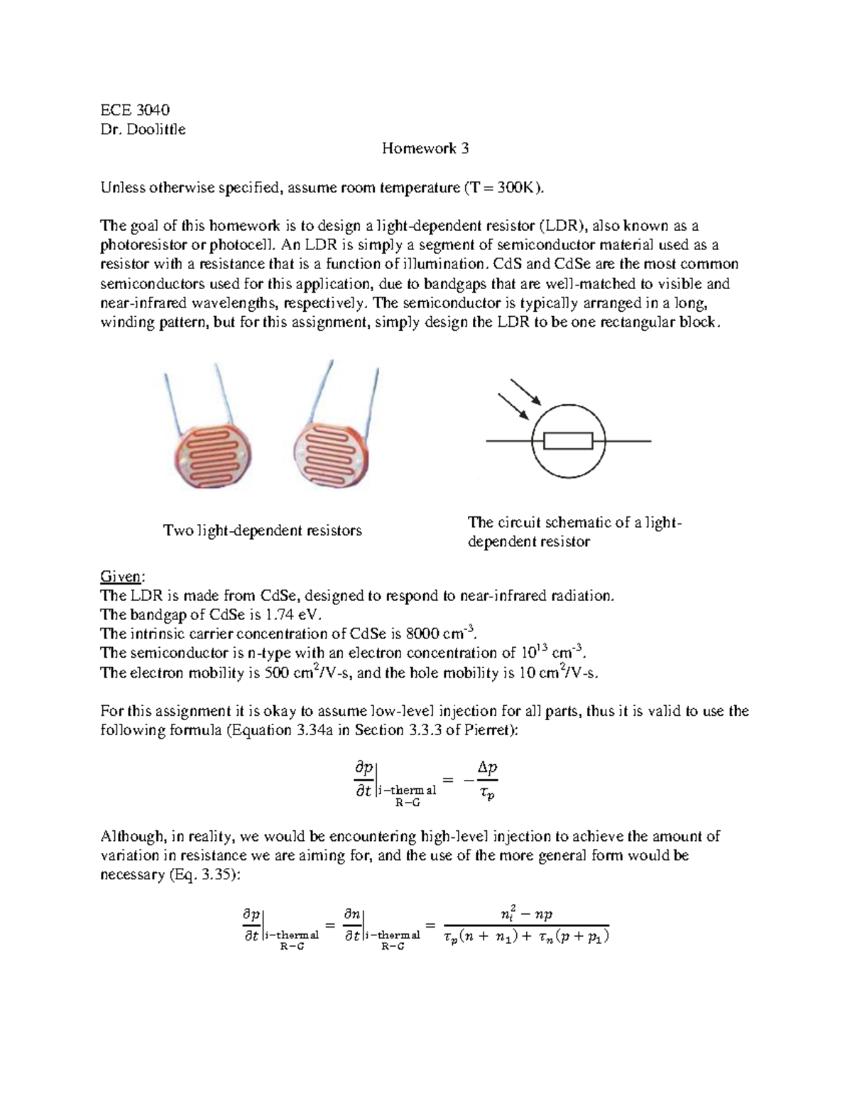 Current Homework 3 Solution - ECE 3040 Dr. Doolittle Homework 3 Unless ...