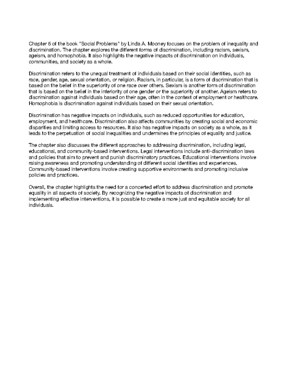 Social Problems 5.0 - Chapter 6 of the book "Social Problems" by Linda ...