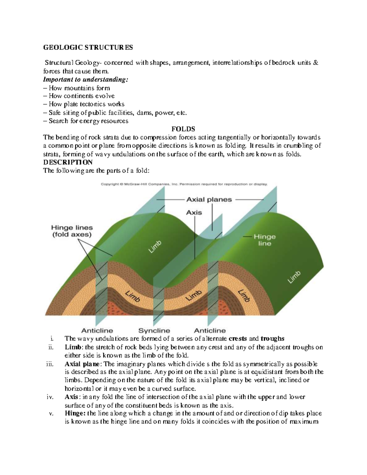 Geotech (geology) - GEOLOGIC STRUCTURES Structural Geology- concerned ...