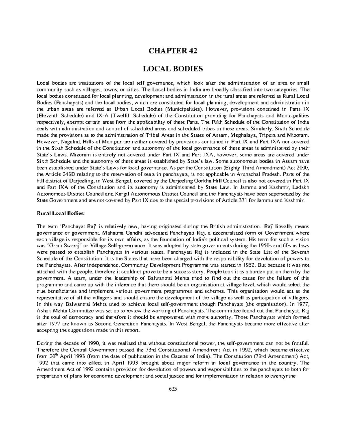 Local Bodies- Writeup 0 - CHAPTER 42 LOCAL BODIES Local bodies are ...