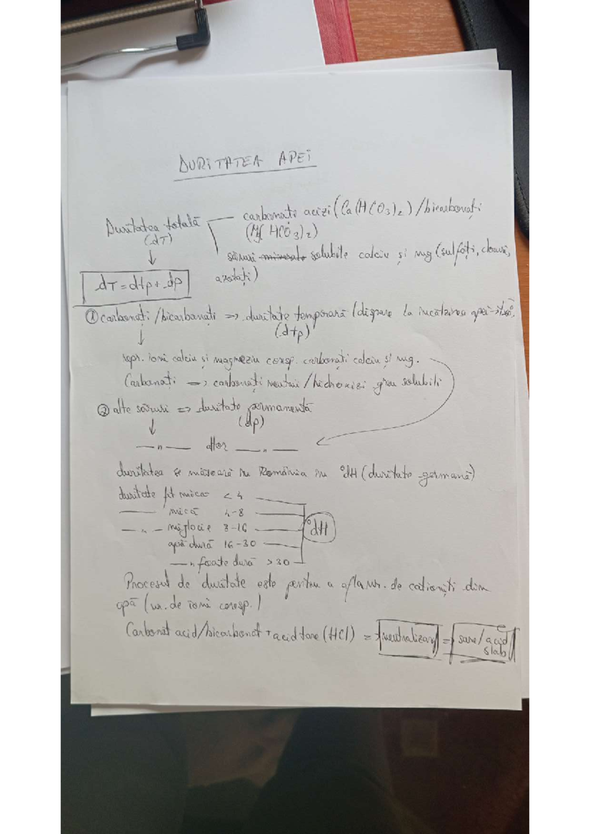 Duritatea apei - formule pentru aplicarea in probleme si teorie ...