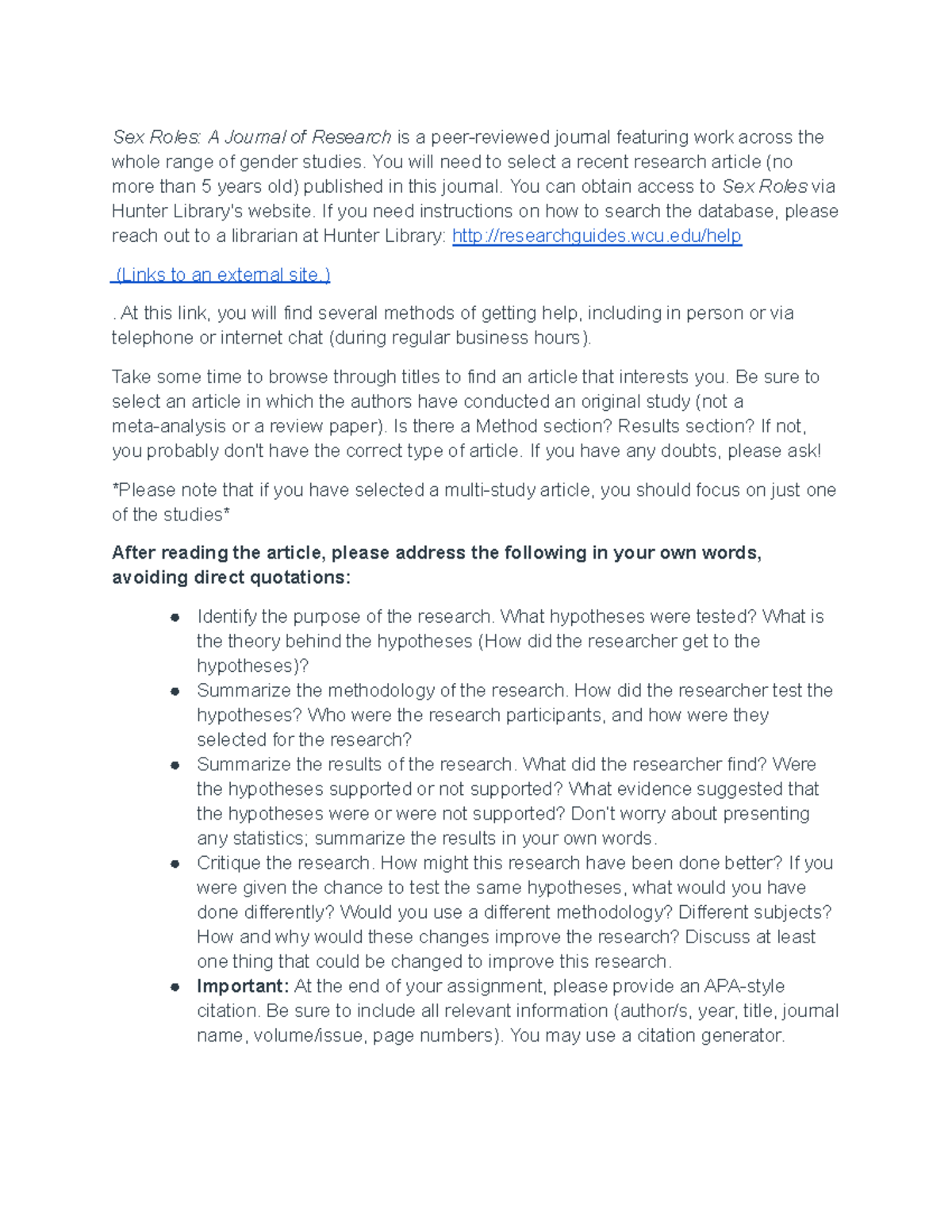 Web Activity Scholarly Research in Gender Studies-2 - Sex Roles: A ...