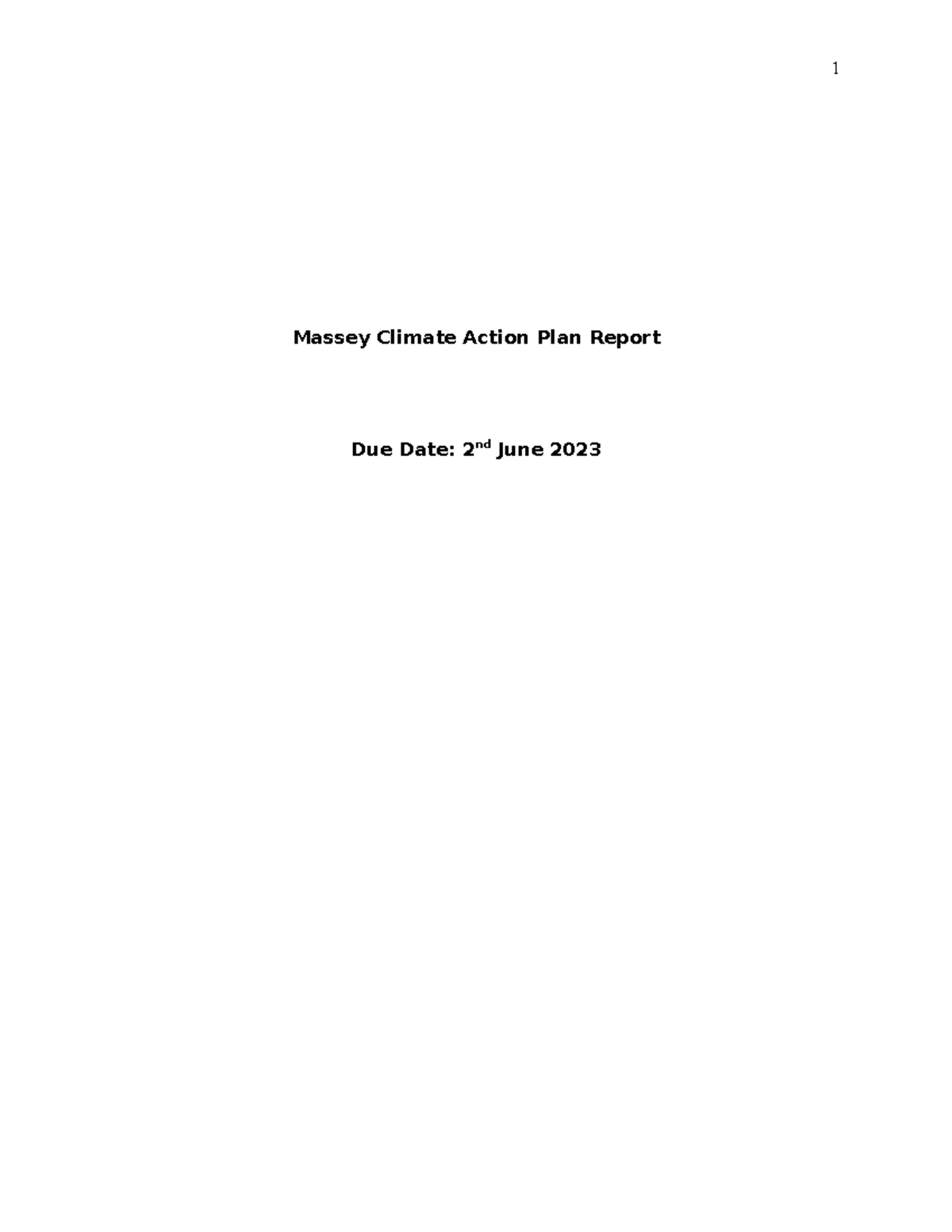 (Leo0529-01) - STUDY MATERIALS - Massey Climate Action Plan Report Due ...