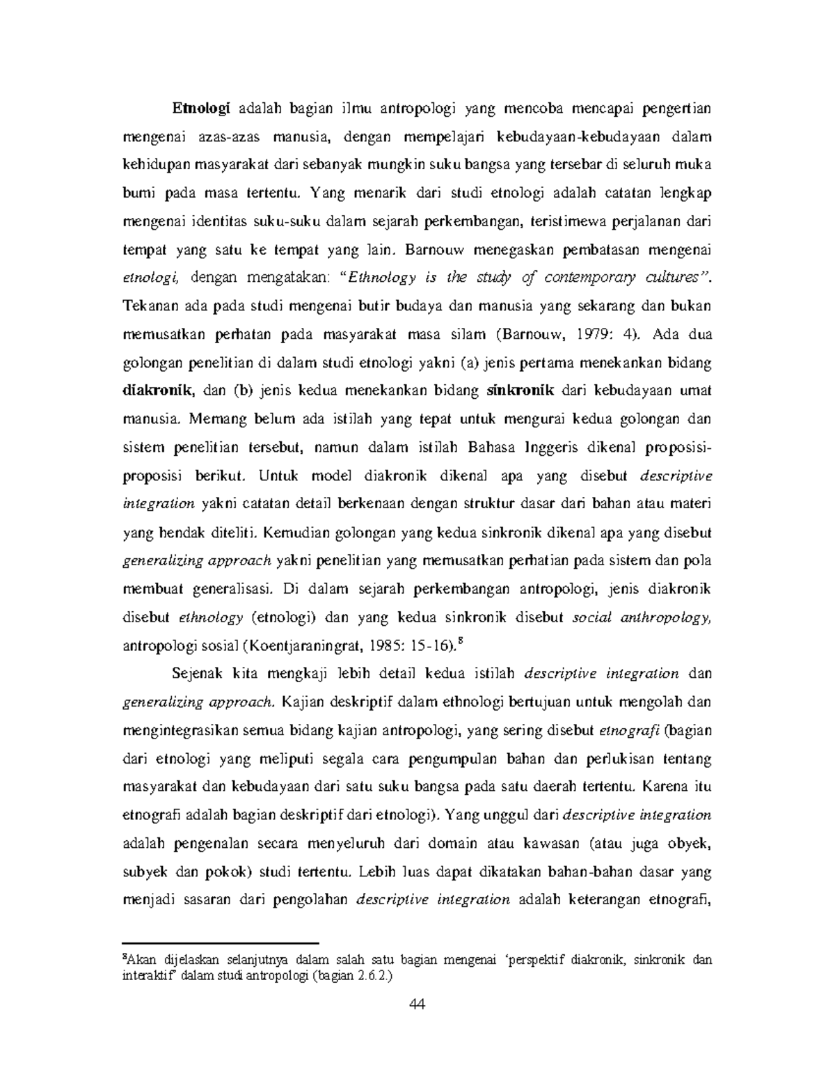Buku Ajar Antropologi-44-47 - Etnologi adalah bagian ilmu antropologi ...