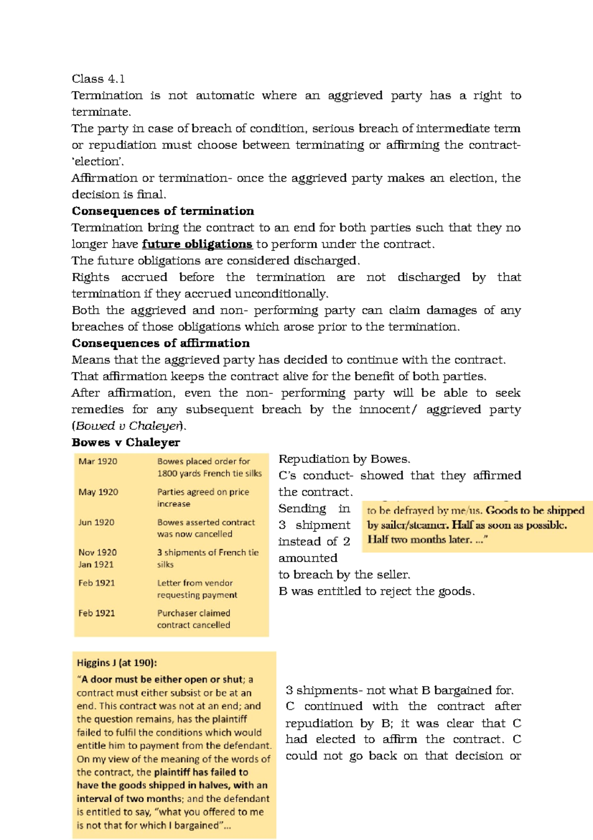 Week 4 - Lecture - Class 4. Termination is not automatic where an ...