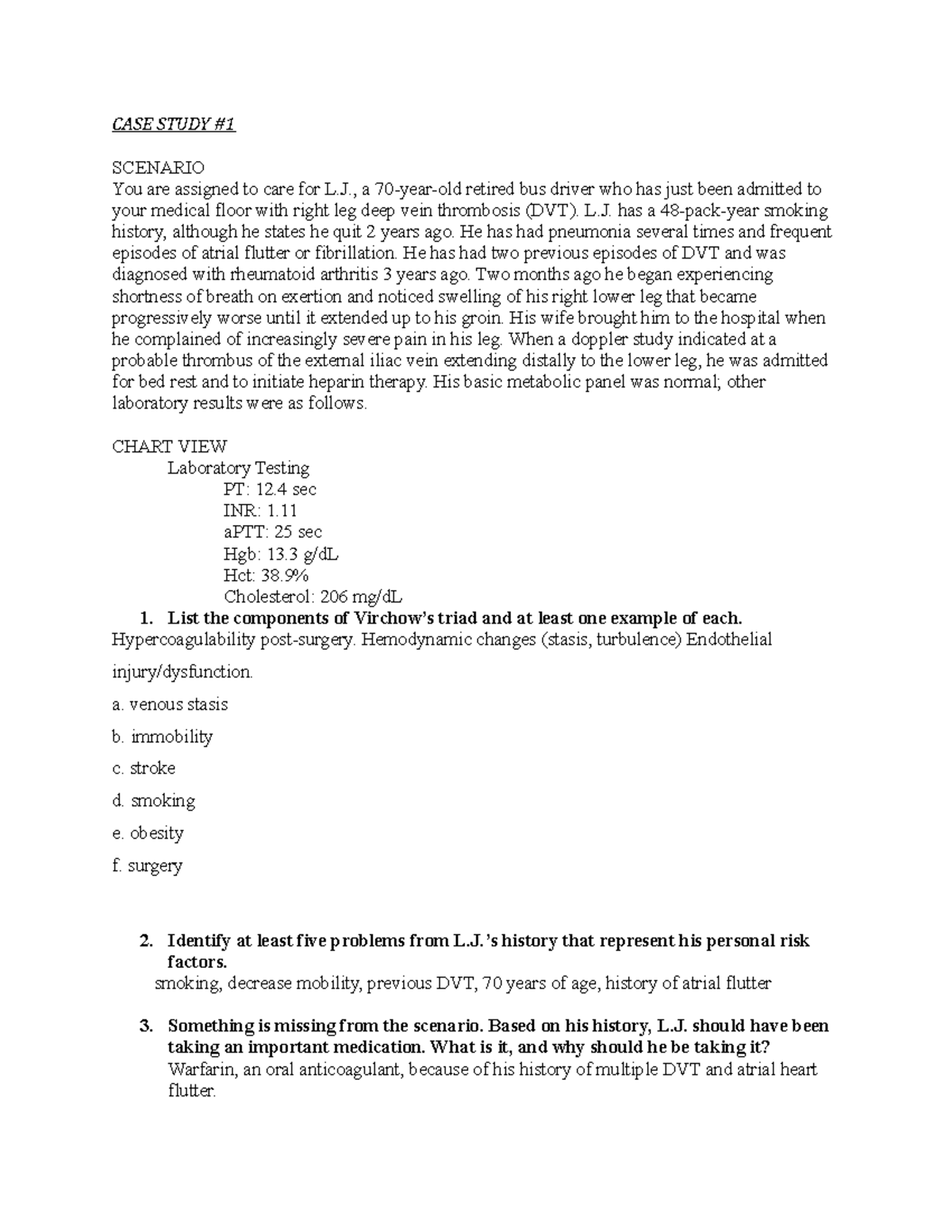 Case studies for ob and perdiatrics for - CASE STUDY SCENARIO You are ...
