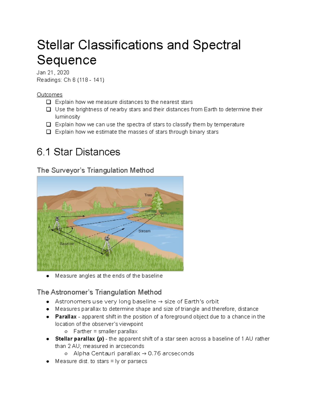 Lesson 3 - Stellar Classifications and Spectral Sequence - Stellar ...
