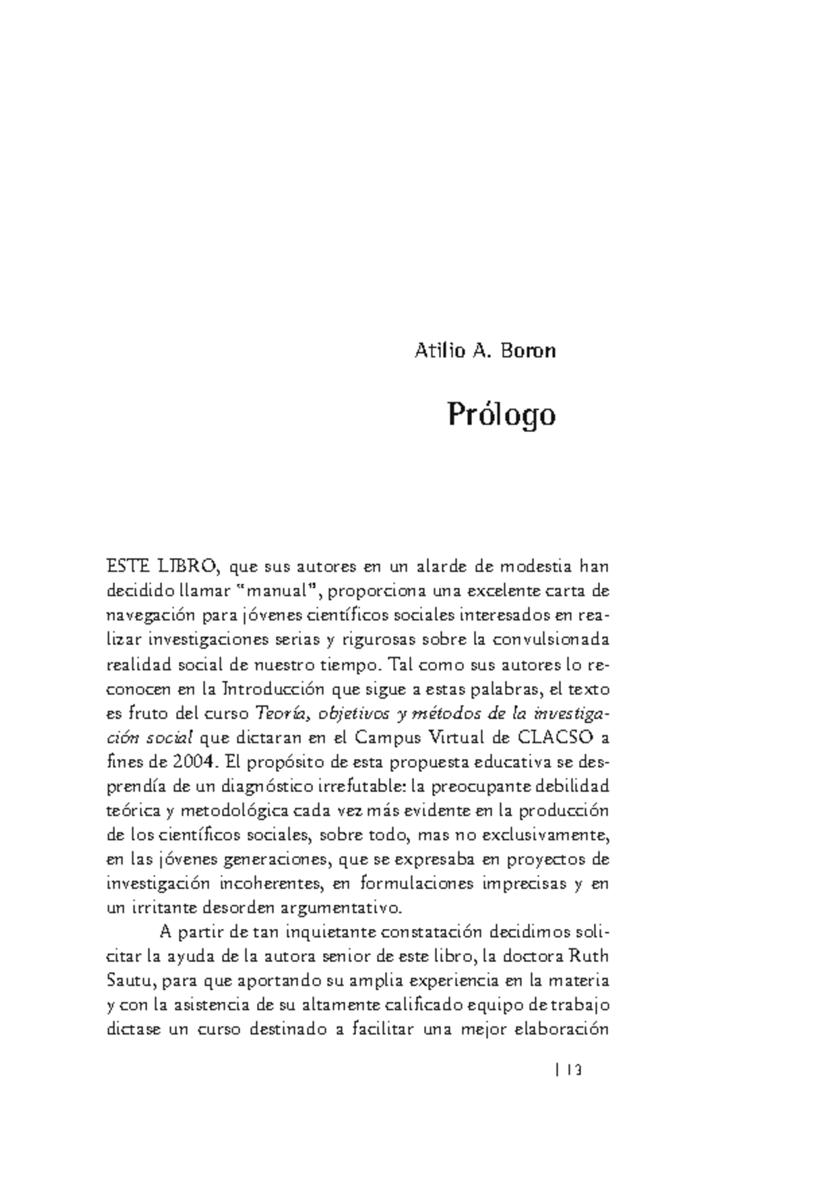 Manual de metodología. Ruth Sautu - ESTE LIBRO, que sus autores en un ...