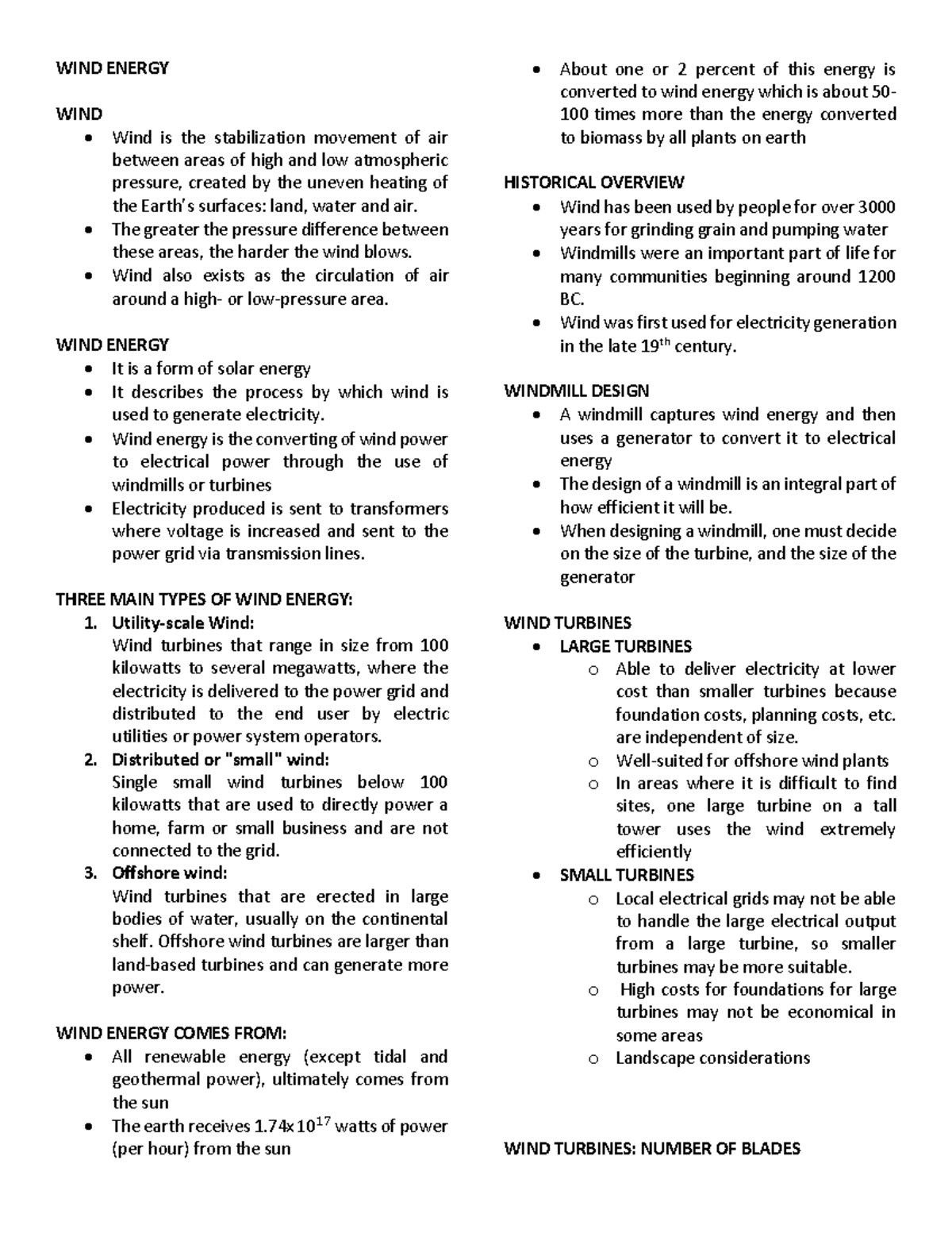 Wind Energy Handouts Warning Tt Undefined Function 32 Warning Tt Undefined Function 32