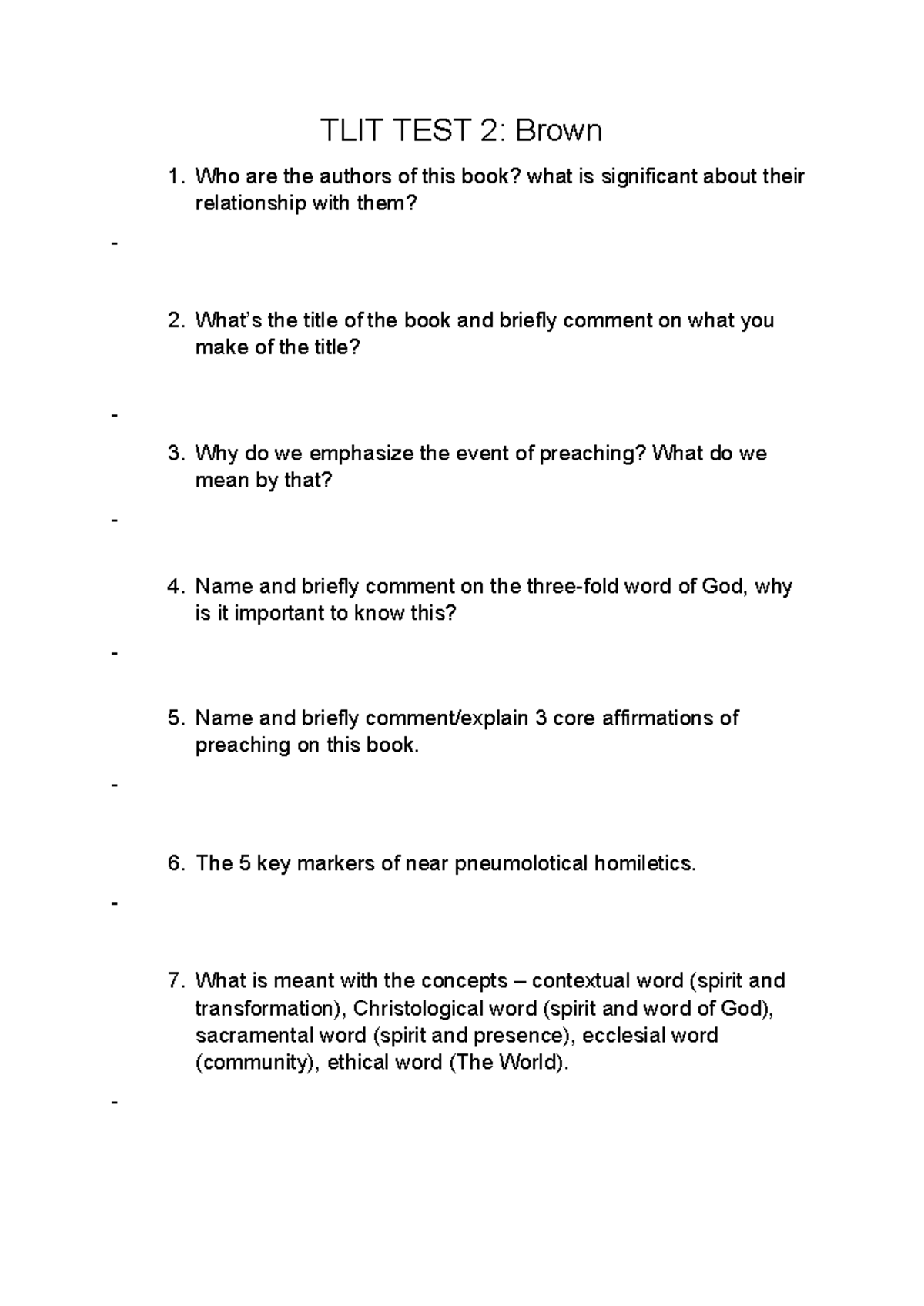TLIT TEST 2 - CHECK IT - TLIT TEST 2: Brown Who are the authors of this ...