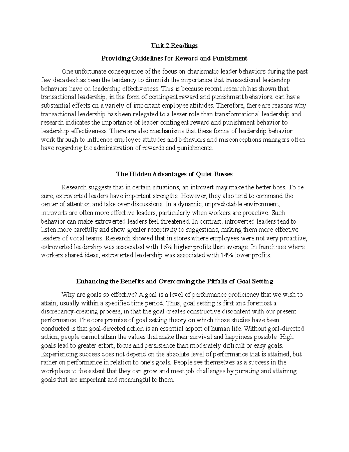 Unit 4 Readings - Professor: Christian J. Resick - Unit 2 Readings ...
