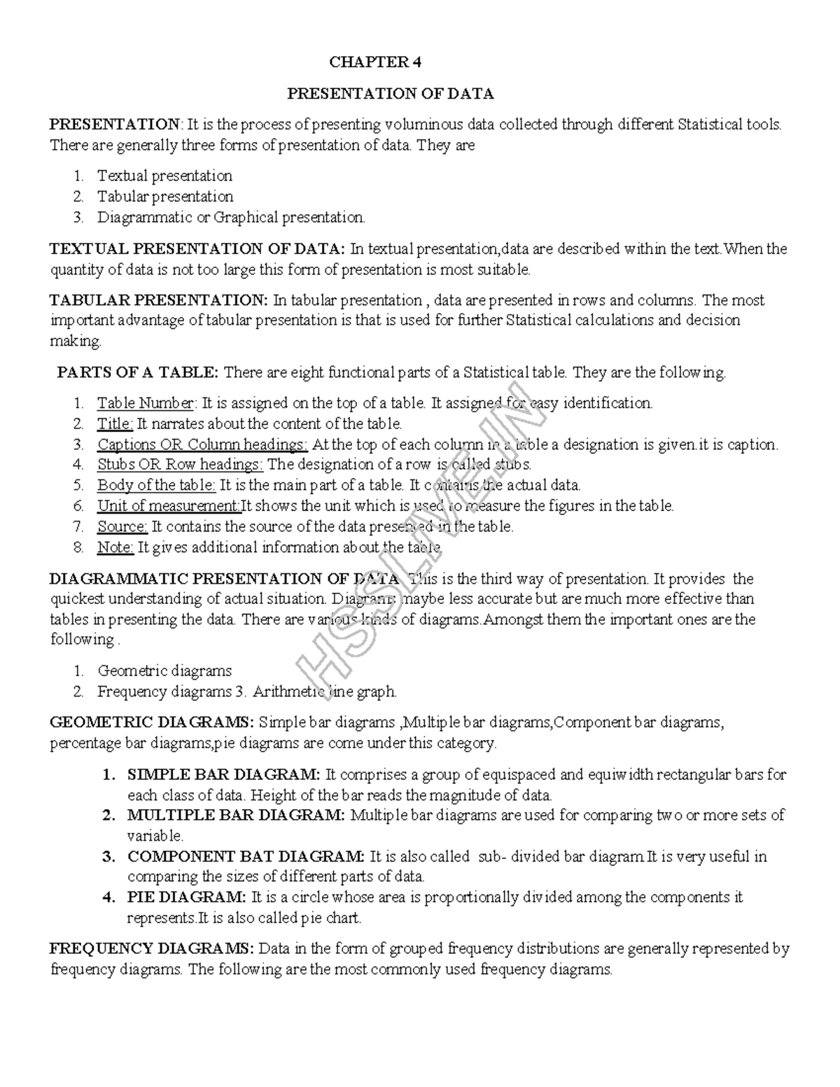 Hsslive XI Eco Ch 4 Presentation of data - CHAPTER 4 PRESENTATION OF ...