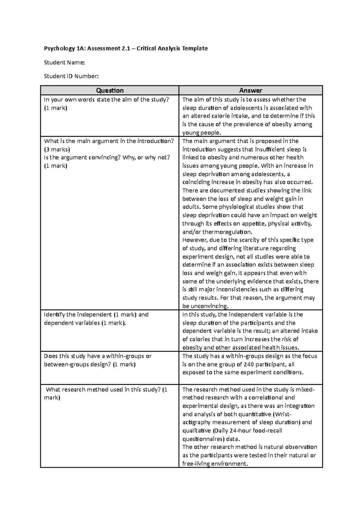 😱 Critical assessment template. Critical assessment template. 2022-11-02