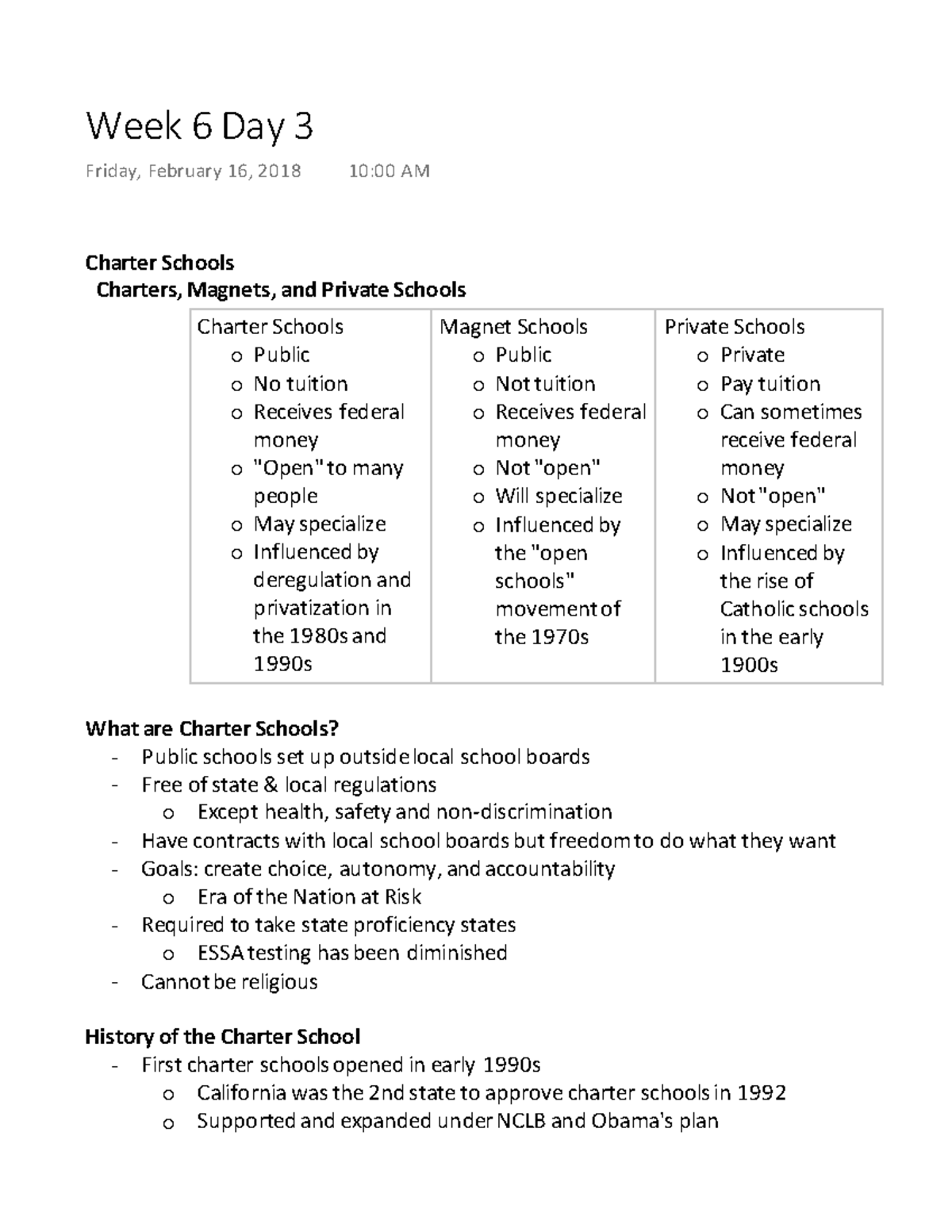 Week 6 Day 3 - Lecture notes 18 - Week 6 Day 3 Friday, February 16 ...