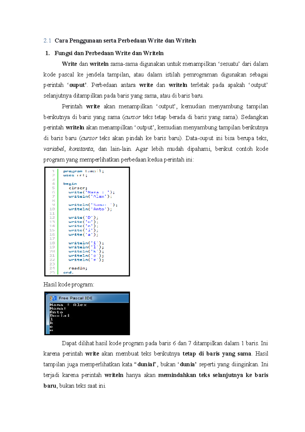 Sejarah matematika - 2 Cara Penggunaan serta Perbedaan Write dan ...