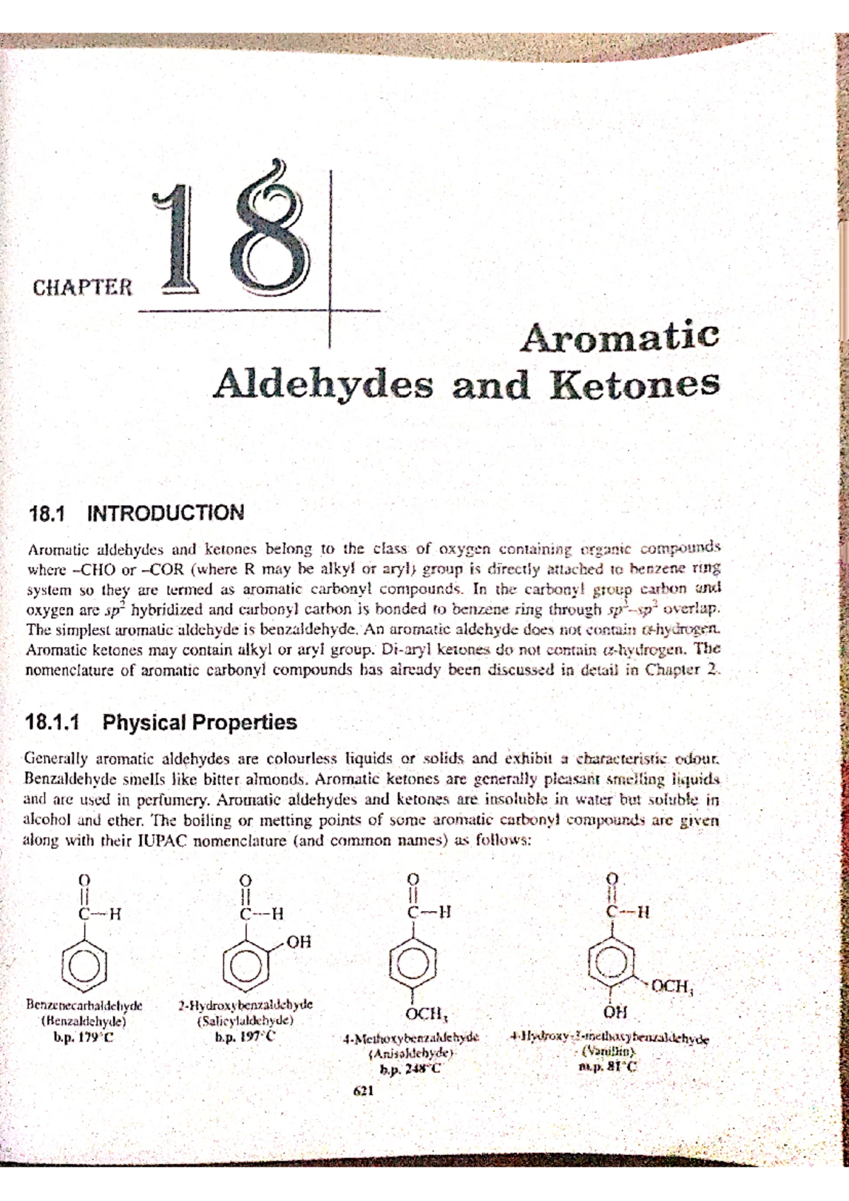 Aromatic aldehydes and ketones part 1 - Chemistry - Studocu