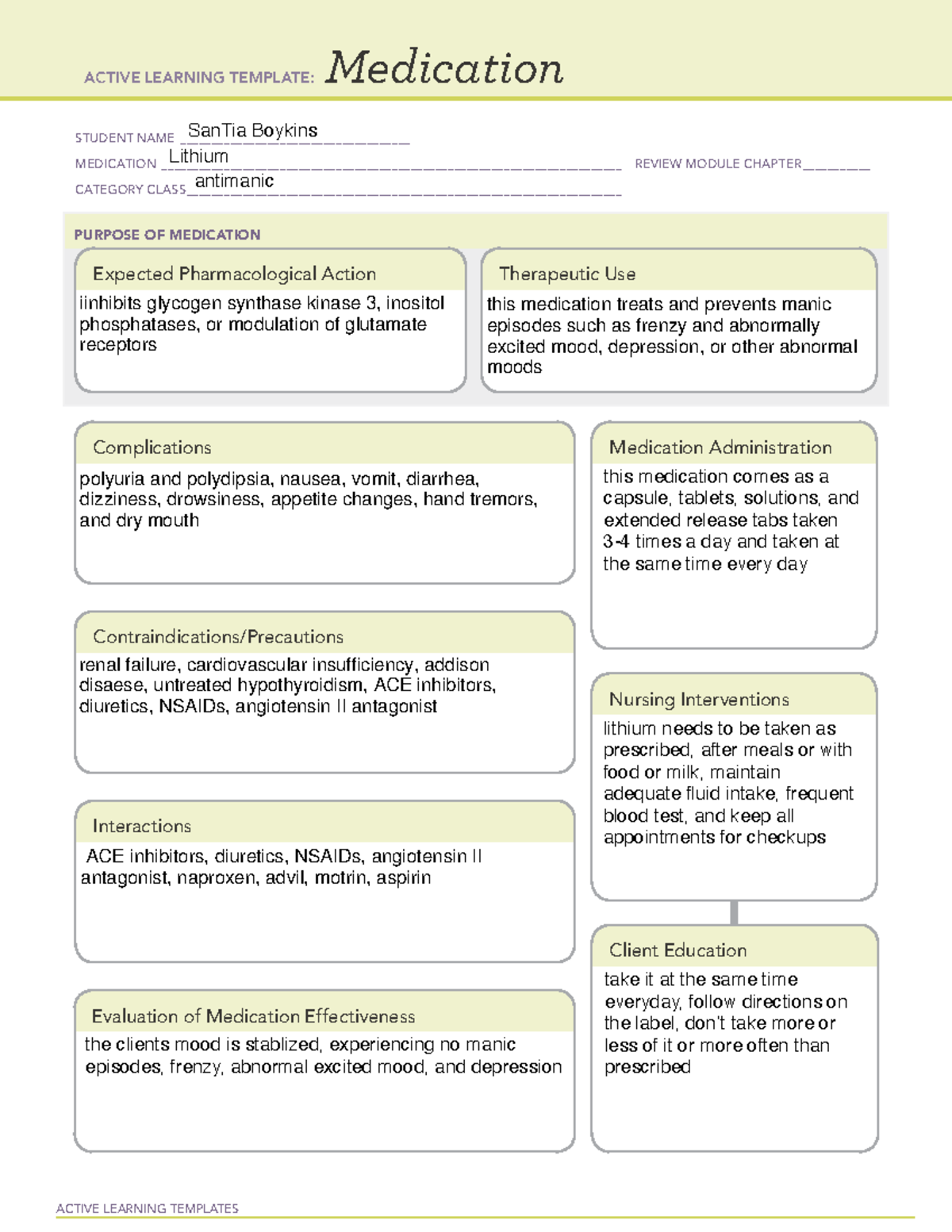 Lithium temp - template - ACTIVE LEARNING TEMPLATES Medication STUDENT ...