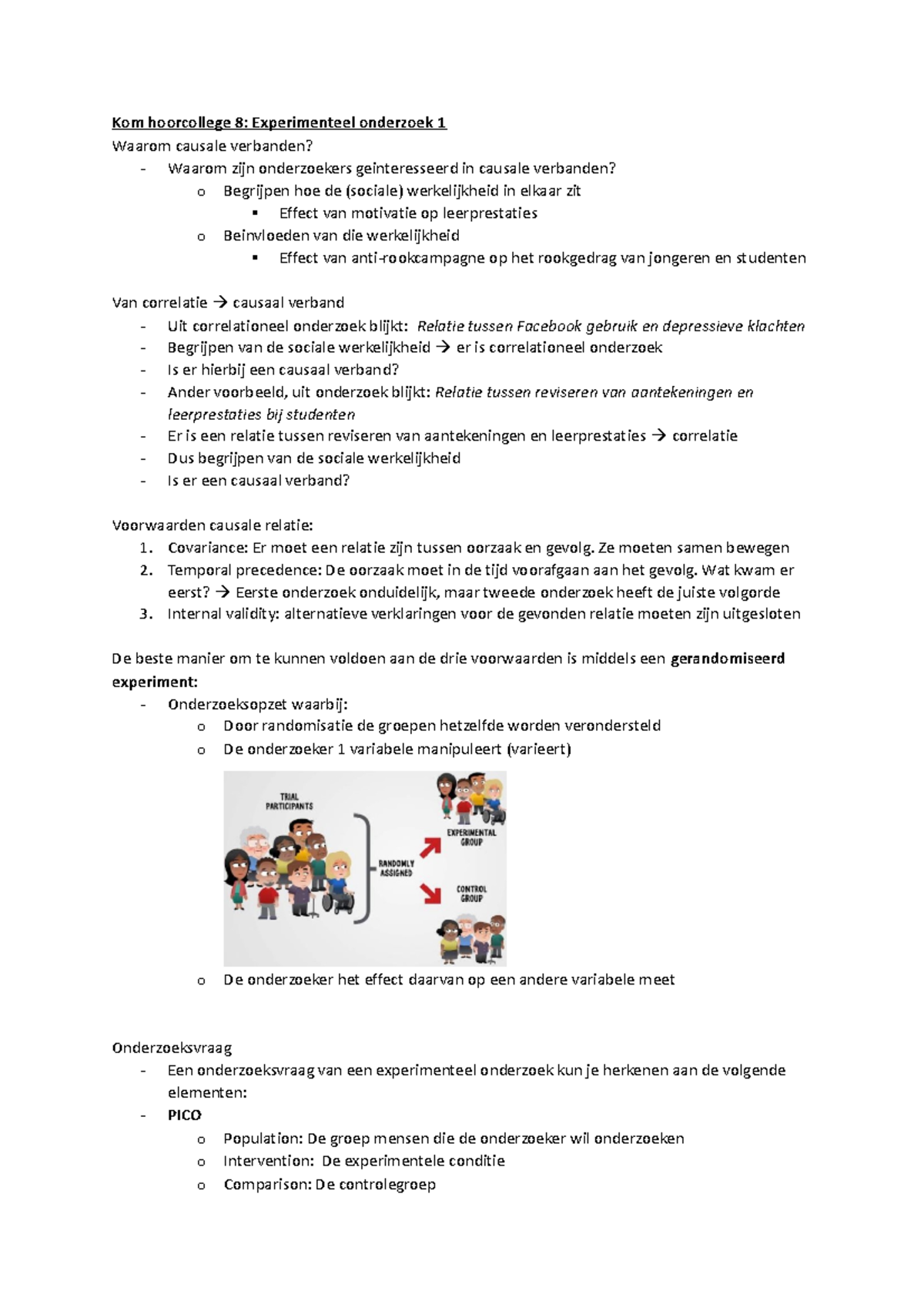 Hoorcollege aantekeningen experimenteel onderzoek en integriteit - Kom ...