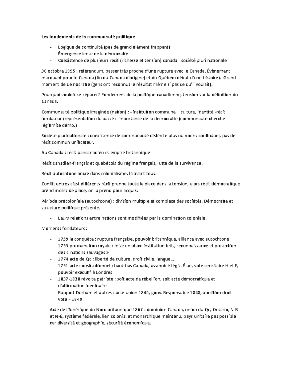 21 janvier récits - Notes de cours 1 - POL1020 - UdeM - Studocu