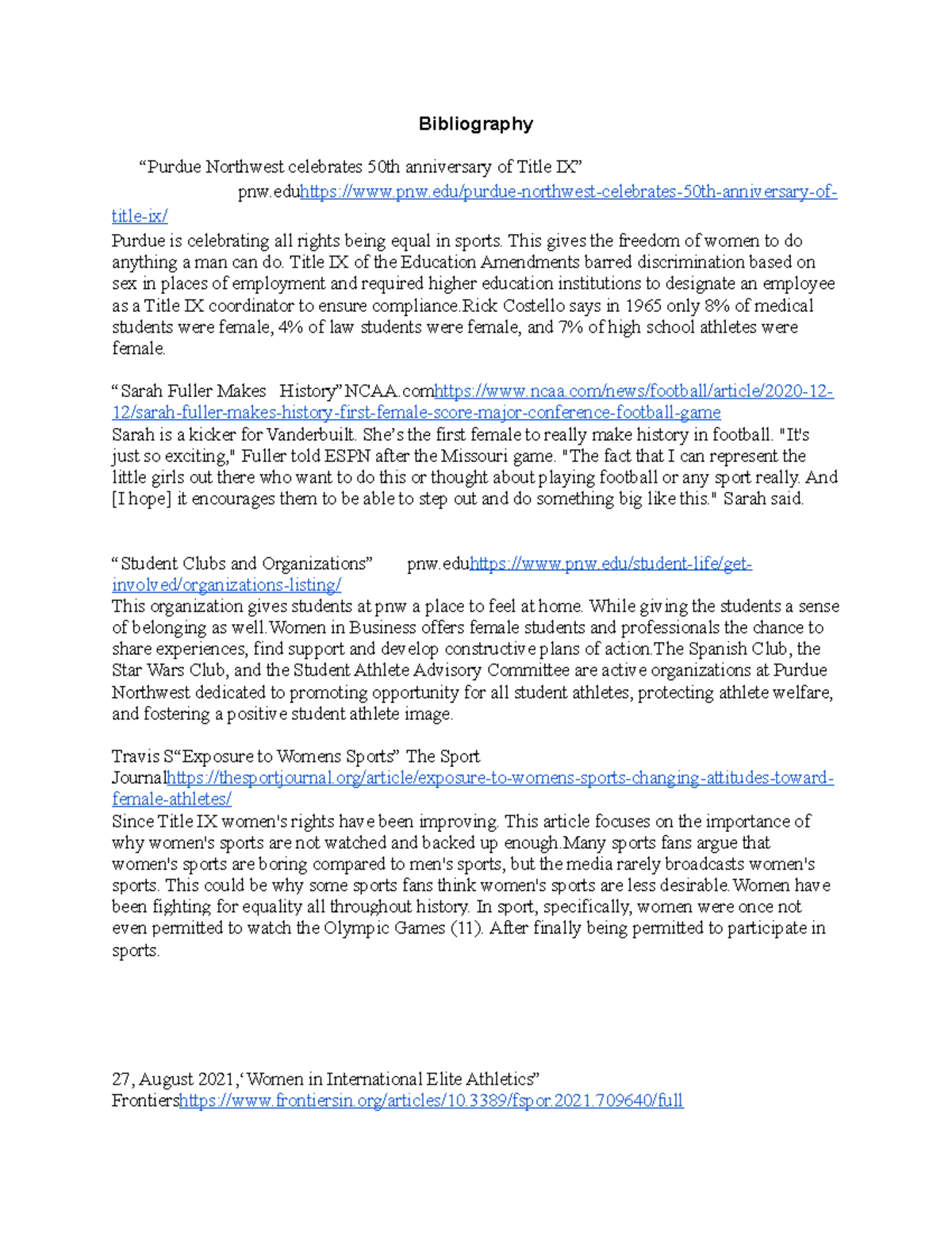 Bibliography - how to bib - Bibliography “Purdue Northwest celebrates ...