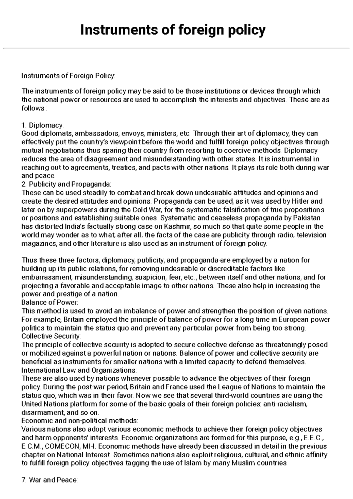 DOC-20240220-WA0008 - Instruments of foreign policy - Instruments of ...