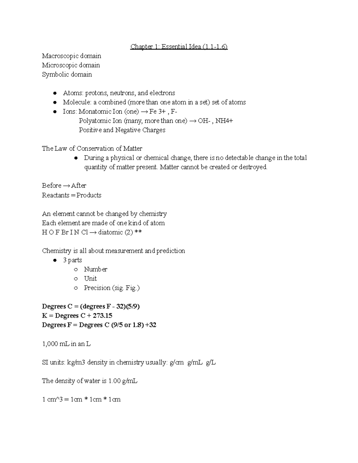 Chem 150 Notes - Dr. Cutler Important highlights from textbook and ...