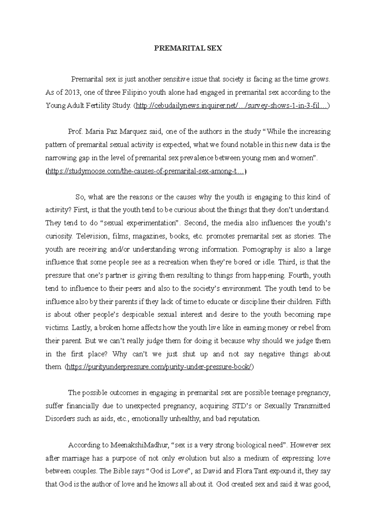 412261603 Pre Marital Sex Concept Paper Premarital Sex Premarital Sex Is Just Another