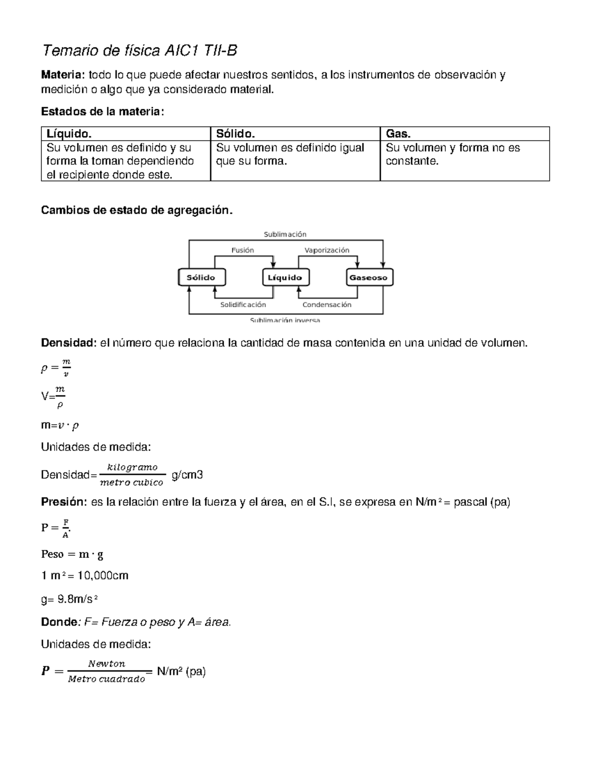 Temario de física AIC1 TII-B - Temario de física AIC 1 TII-B Materia ...