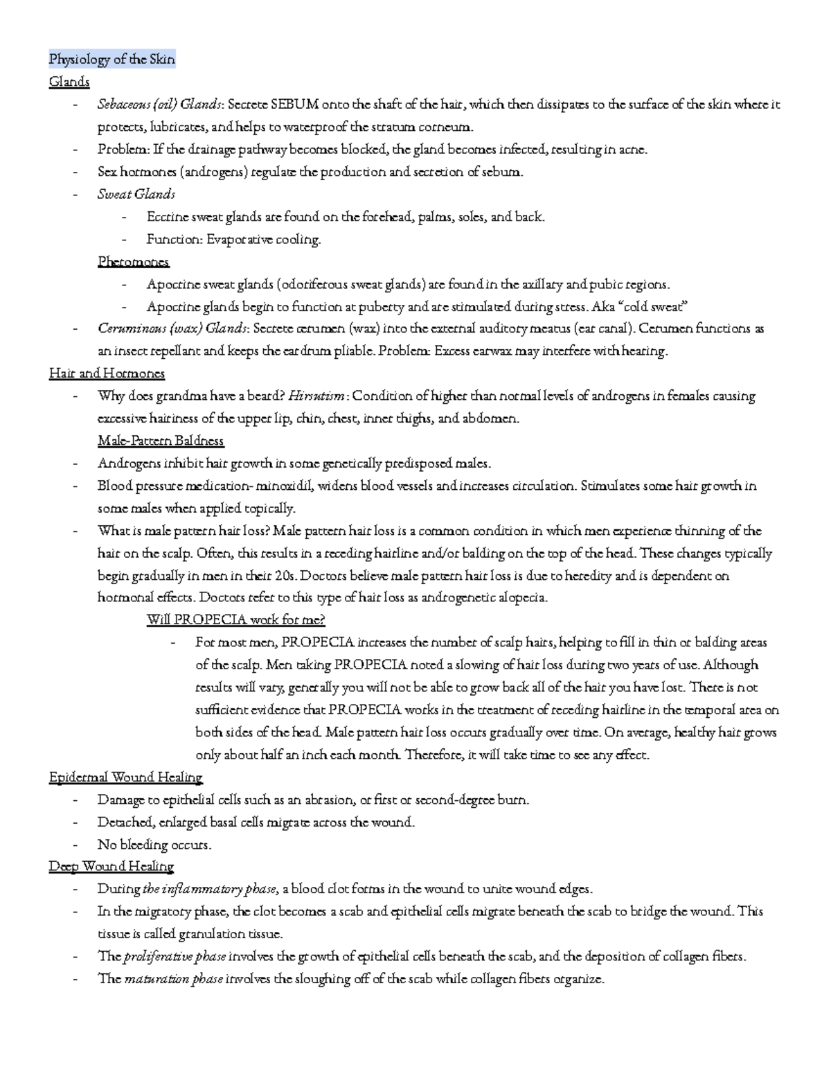 Unit 2 integumentary system - physiology of the skin - Physiology of ...