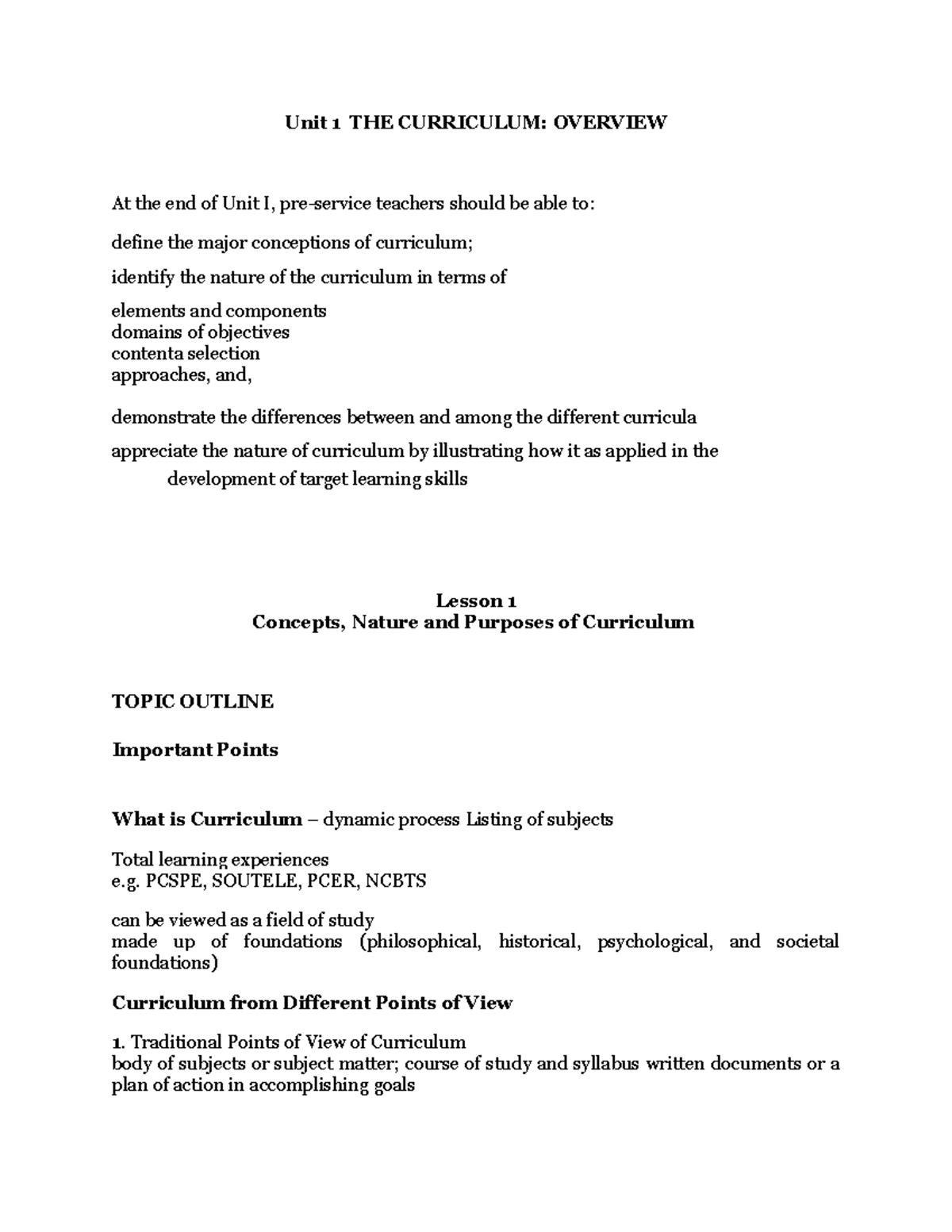 Yunit 1THE Curriculum - SqEWARZetsxrydctufyvgkhl - Unit 1 THE ...