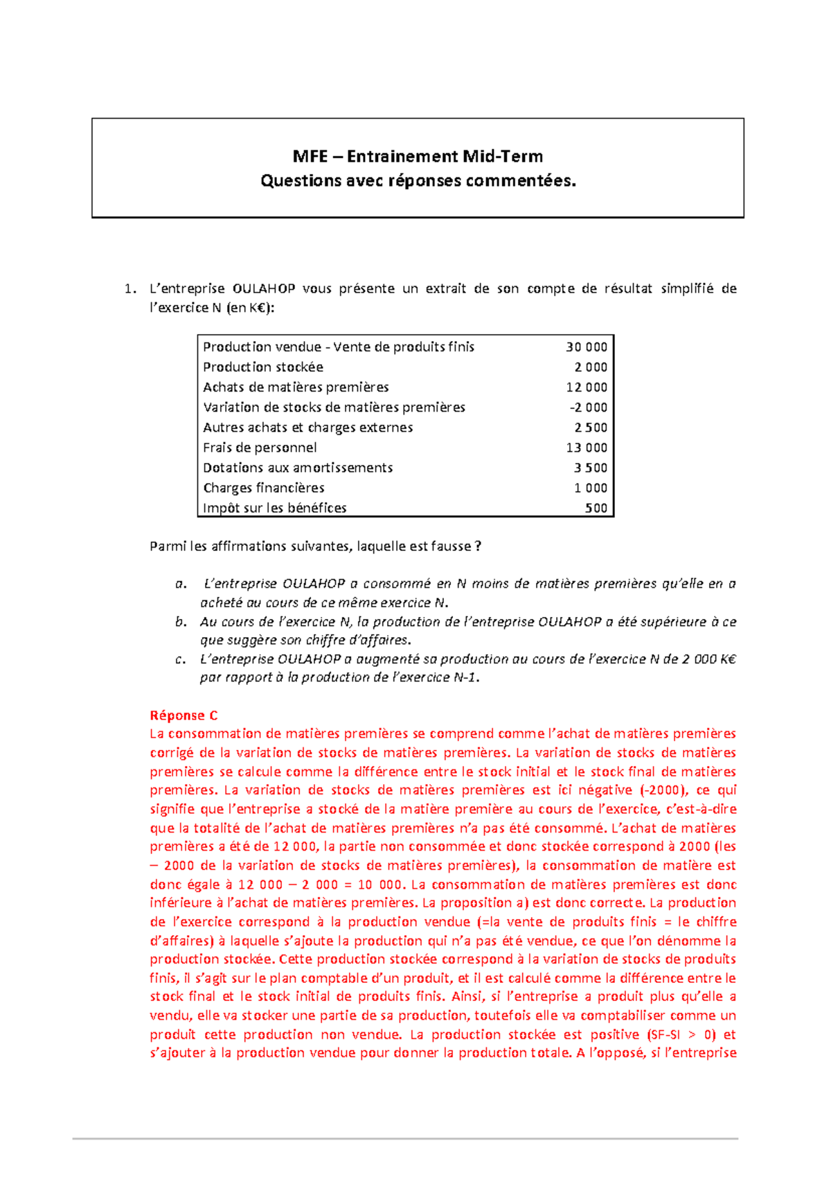 Exemples de questions Mid-Term MEF - entrainement avec r Ã©ponses ...