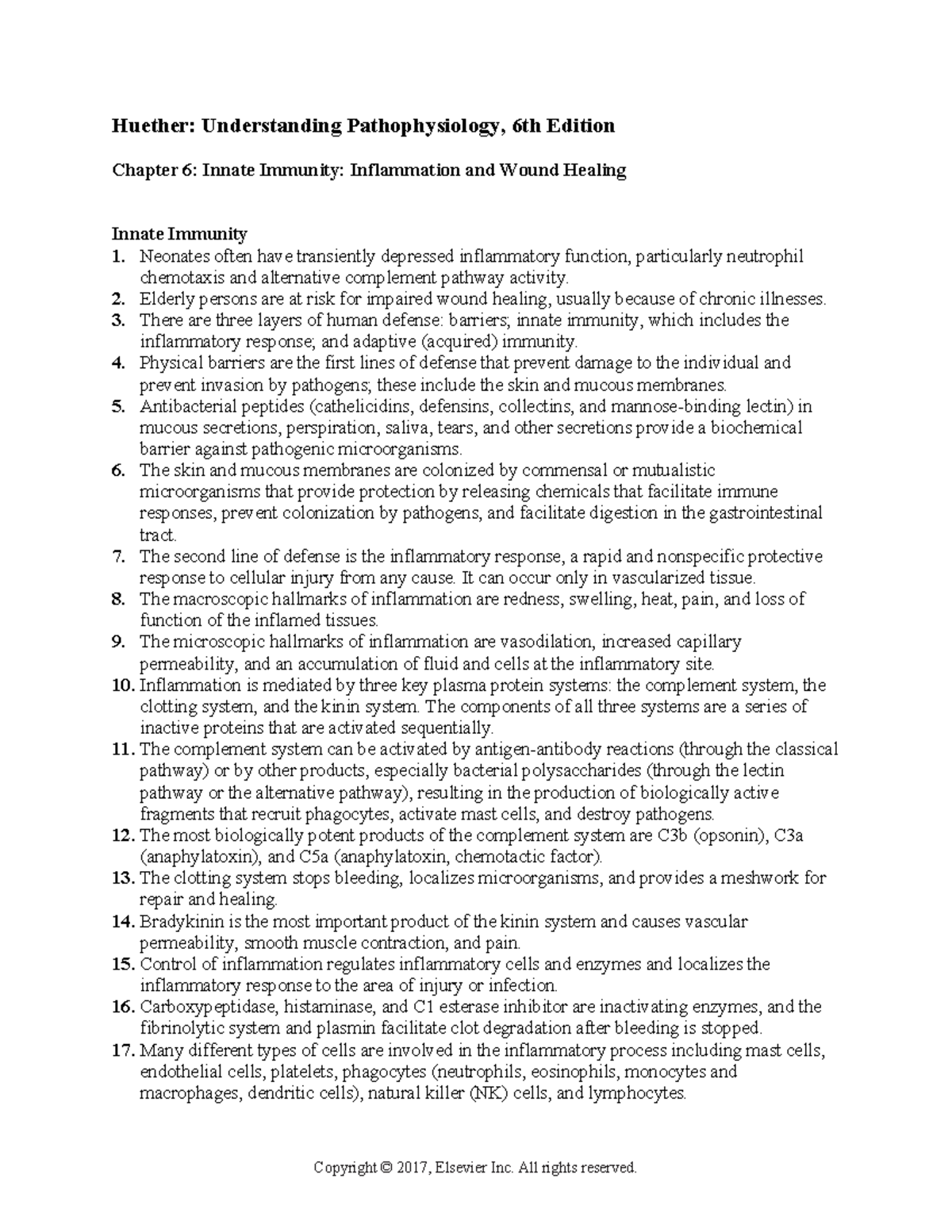 Microsoft Word - Chapter 6 Summary Review - Copyright © 2017, Elsevier ...